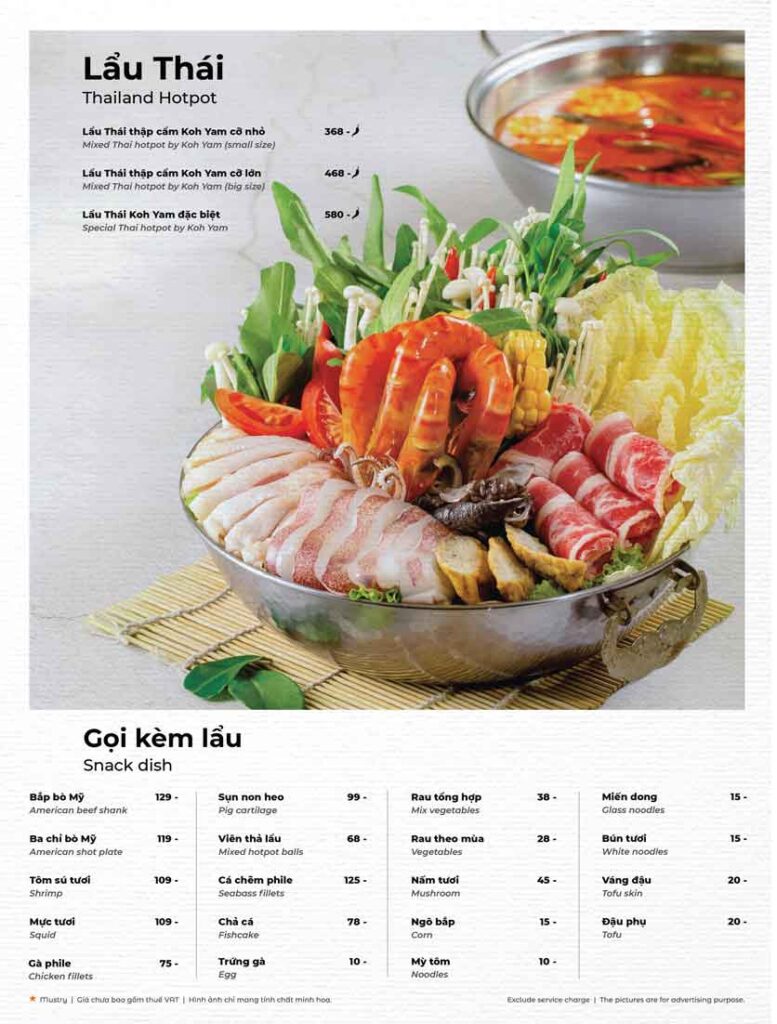 [XEM NGAY] Nhà Hàng Bếp Thái Koh Yam Menu Có Gì Đặc Sắc?
